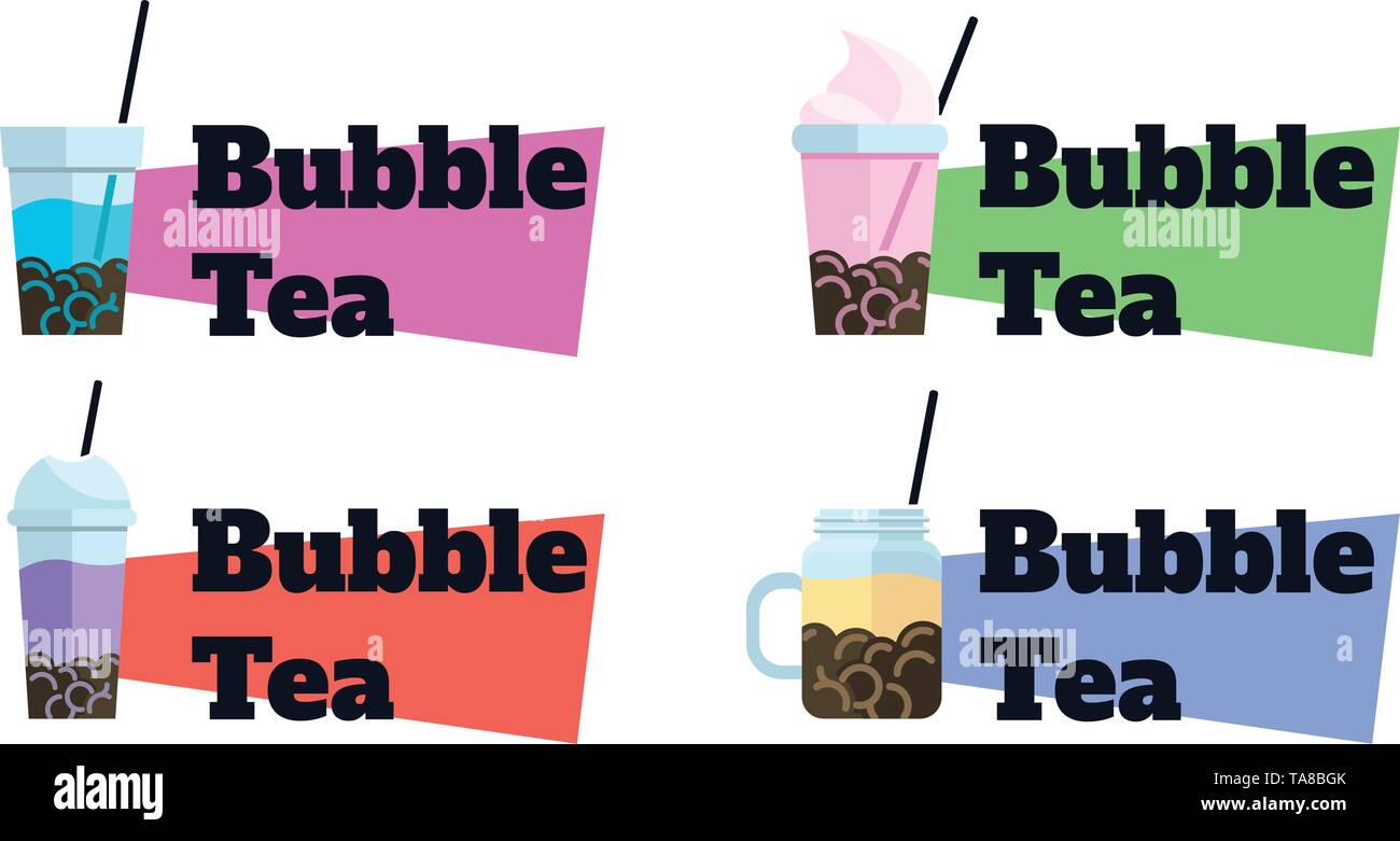 Bubble tea logo Stock Vector Images - Alamy