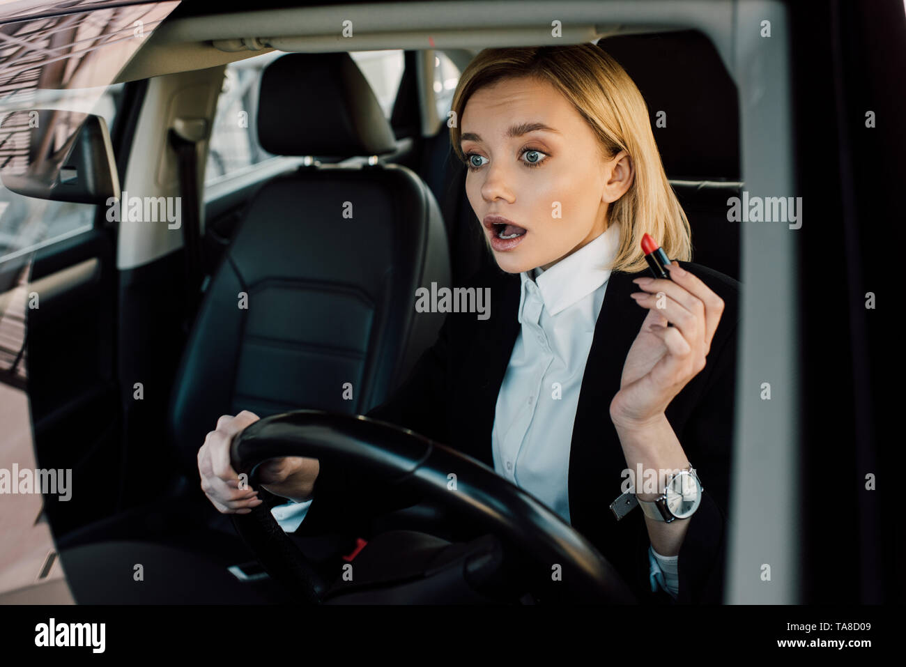 Surprised driver hi-res stock photography and images - Alamy