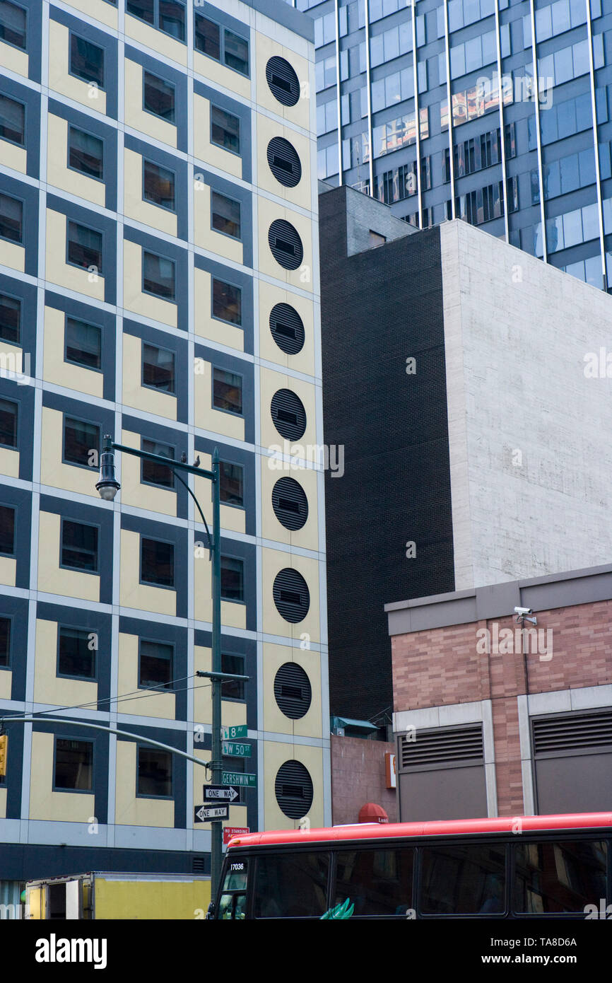 Abstract Building Façade and Cityscape, New York City, New York, USA ...
