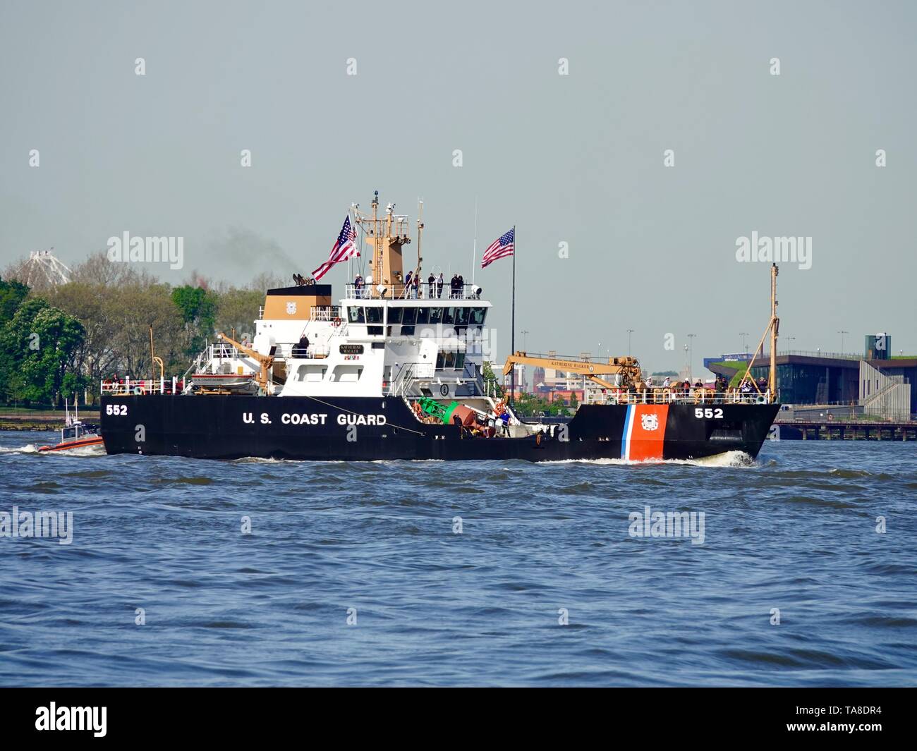US Coast Guard Keeper class boat in New York Harbor, Fleet Week, New ...