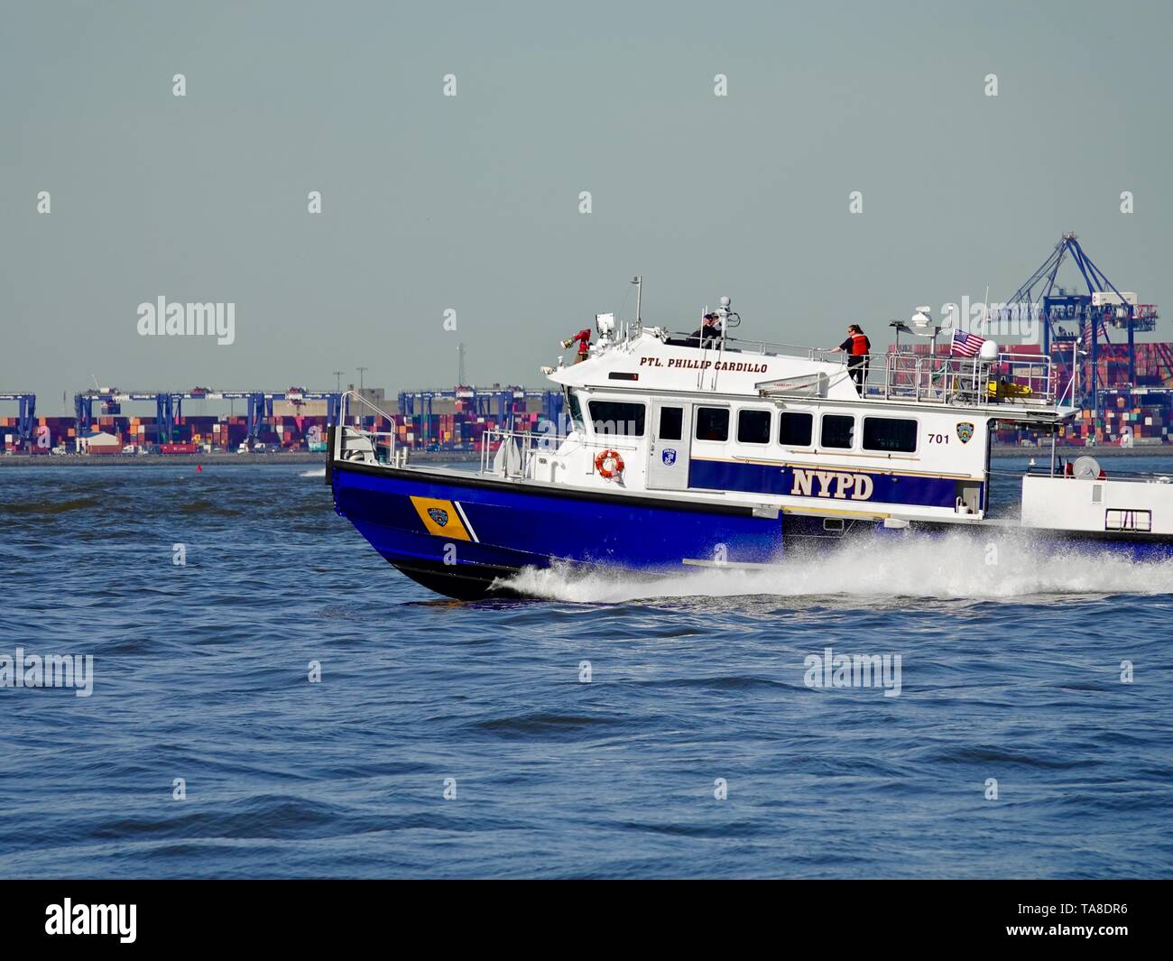 NYPD, New York Police Department boat in New York Harbor, Fleet Week ...