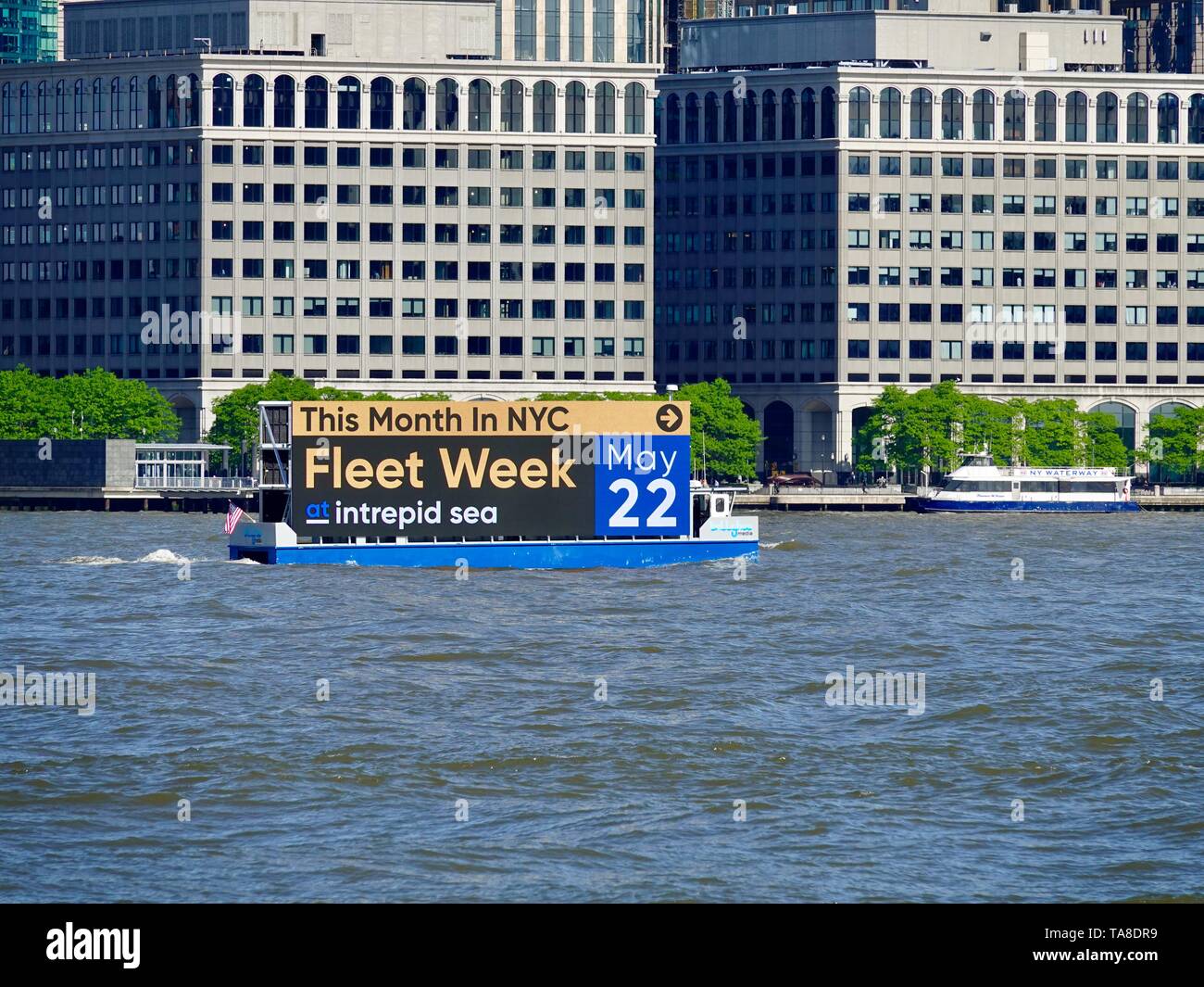Fleet week sign on advertising boat hi-res stock photography and images ...