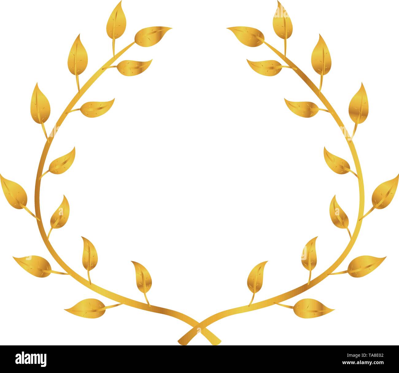 Isolated golden laurel wreath Stock Vector Image & Art - Alamy