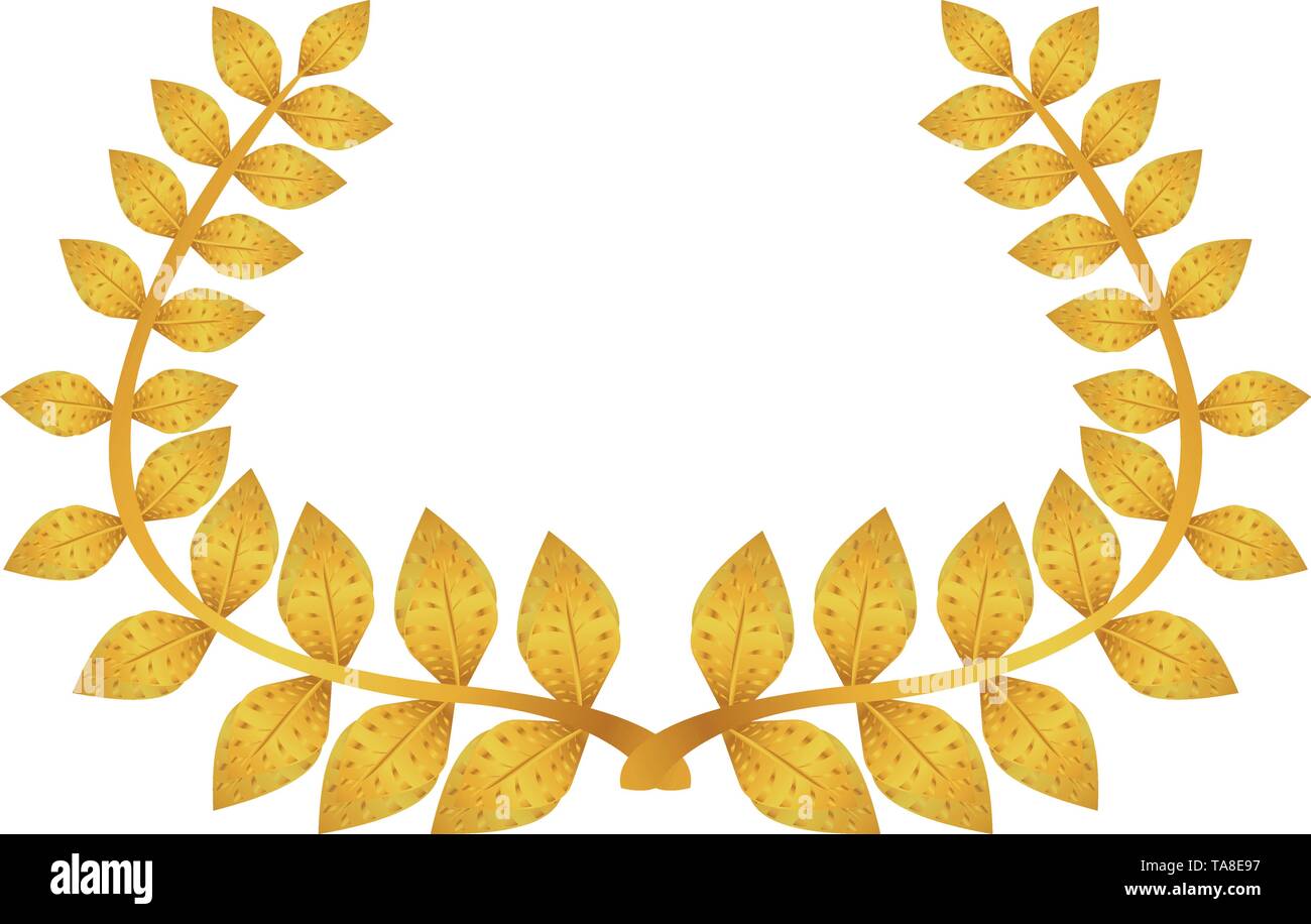 Isolated golden laurel wreath Stock Vector Image & Art - Alamy