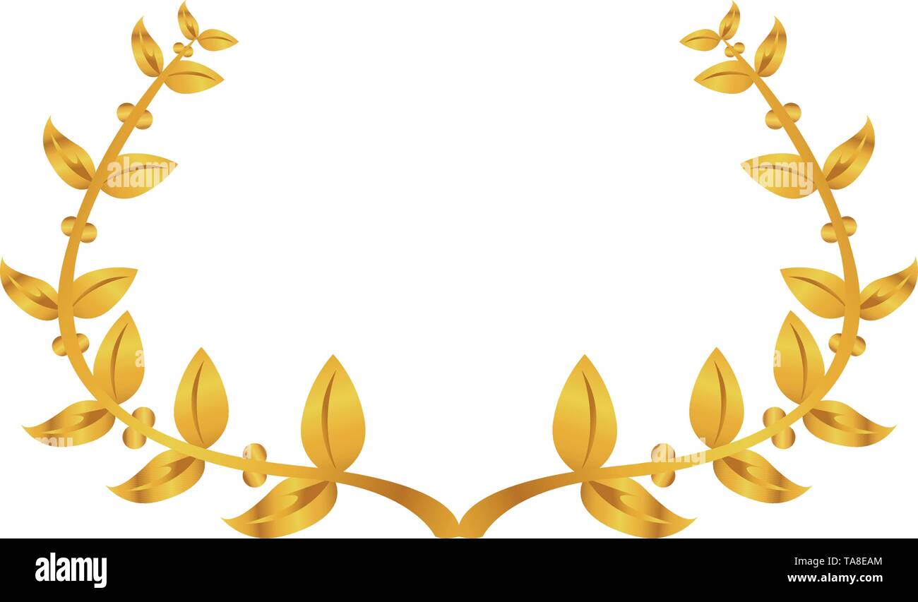 Isolated golden laurel wreath Stock Vector Image & Art - Alamy