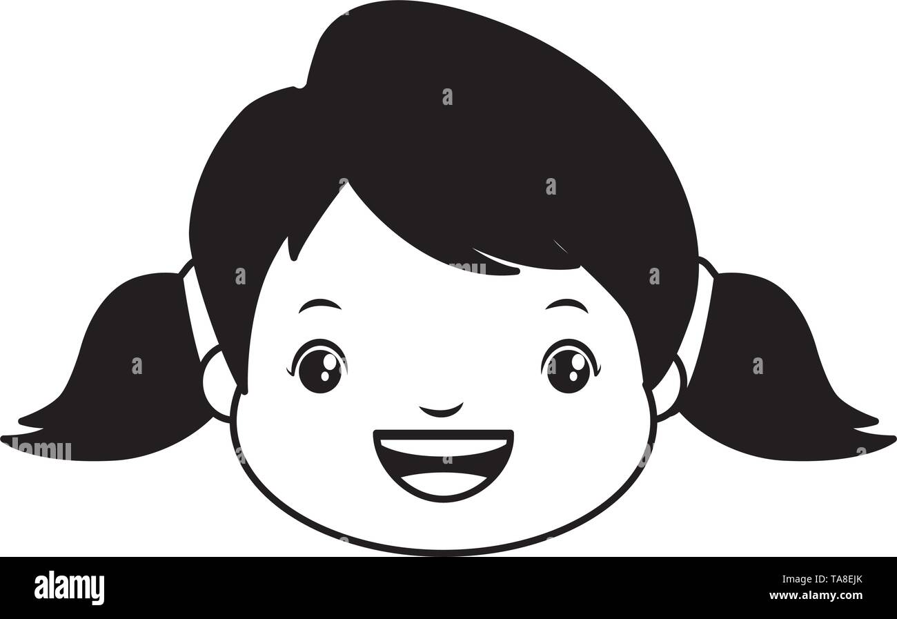 happy girl face Stock Vector Image & Art - Alamy