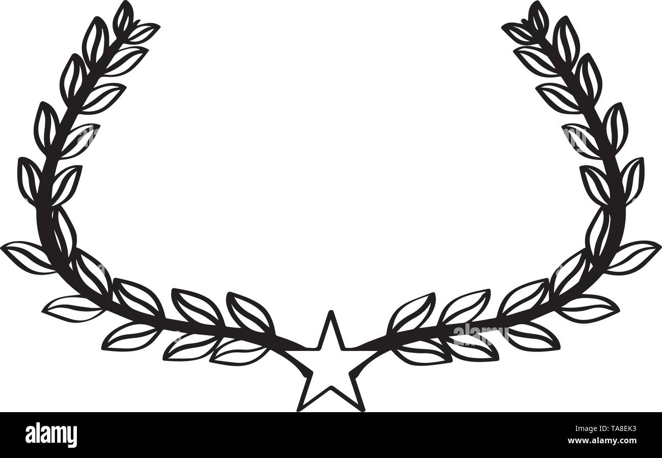 Isolated outline of a laurel wreath Stock Vector Image & Art - Alamy