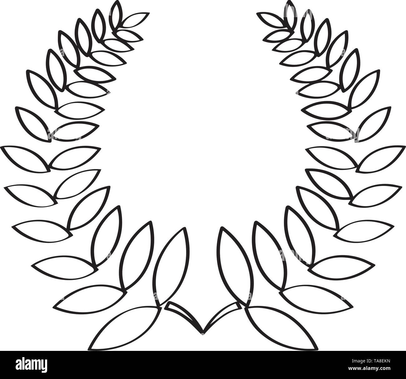 Outline laurel hi-res stock photography and images - Alamy