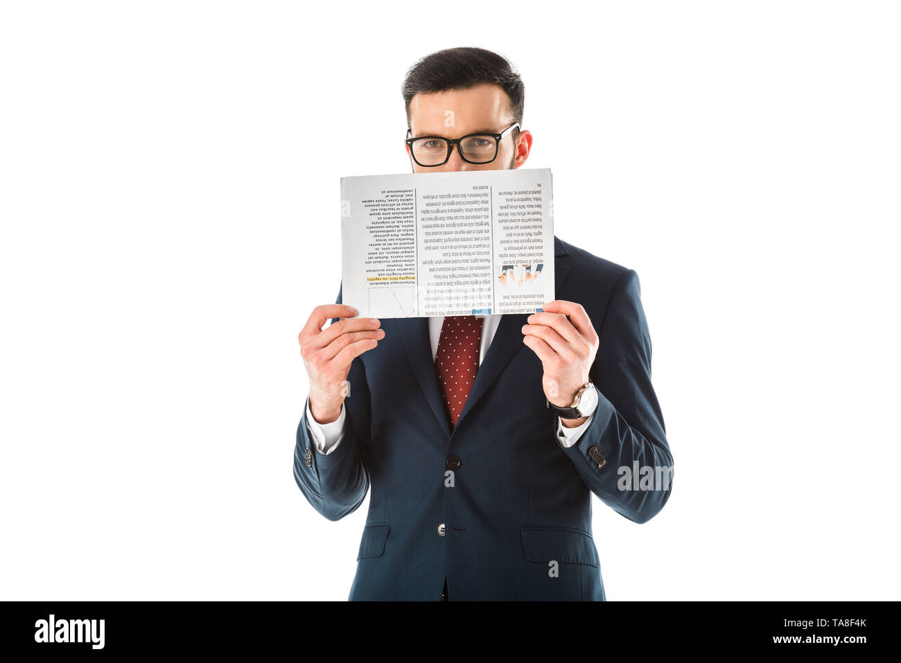 Hiding behind newspaper hi-res stock photography and images - Alamy