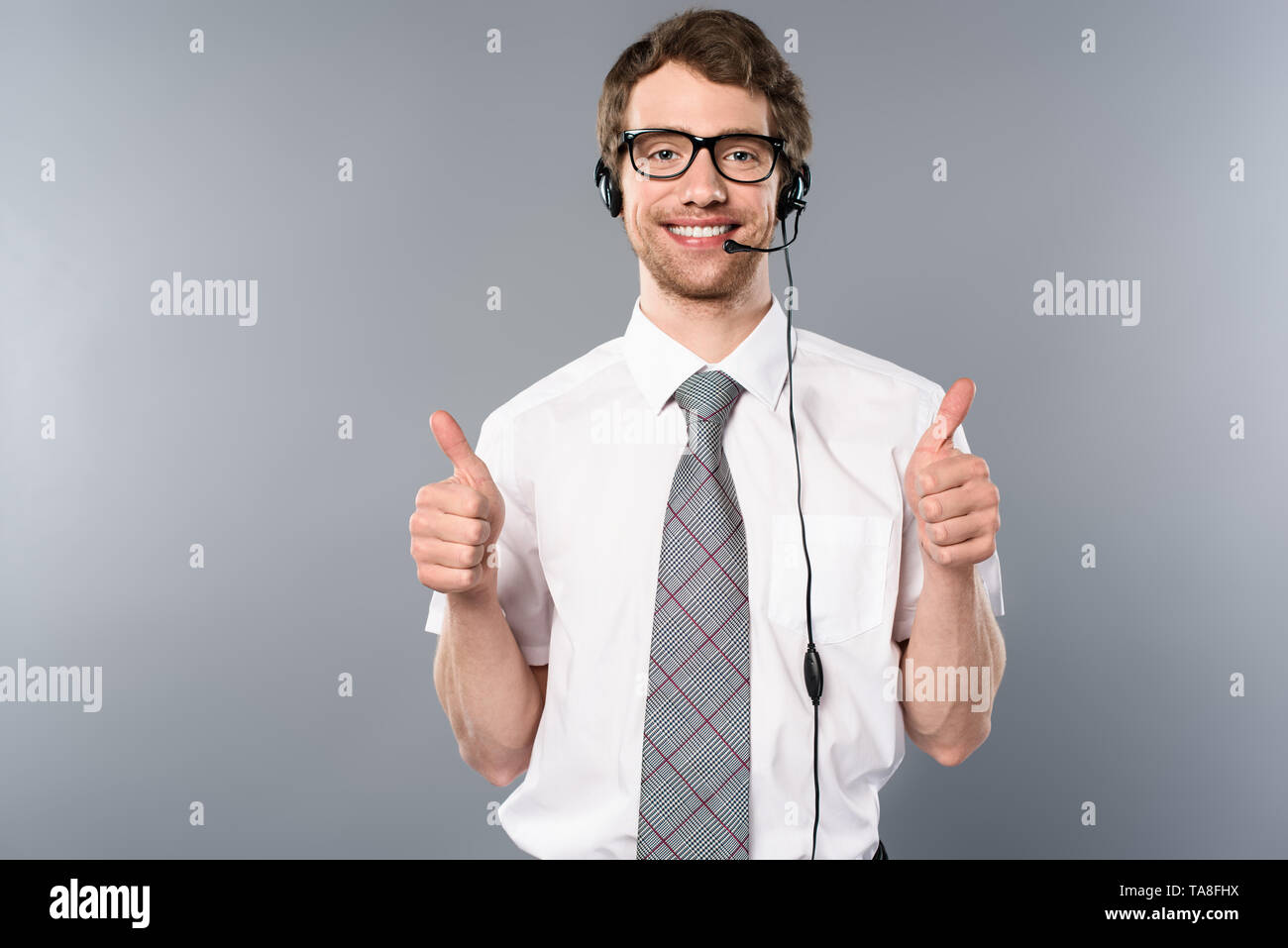 Thumbs up call center hi-res stock photography and images - Alamy
