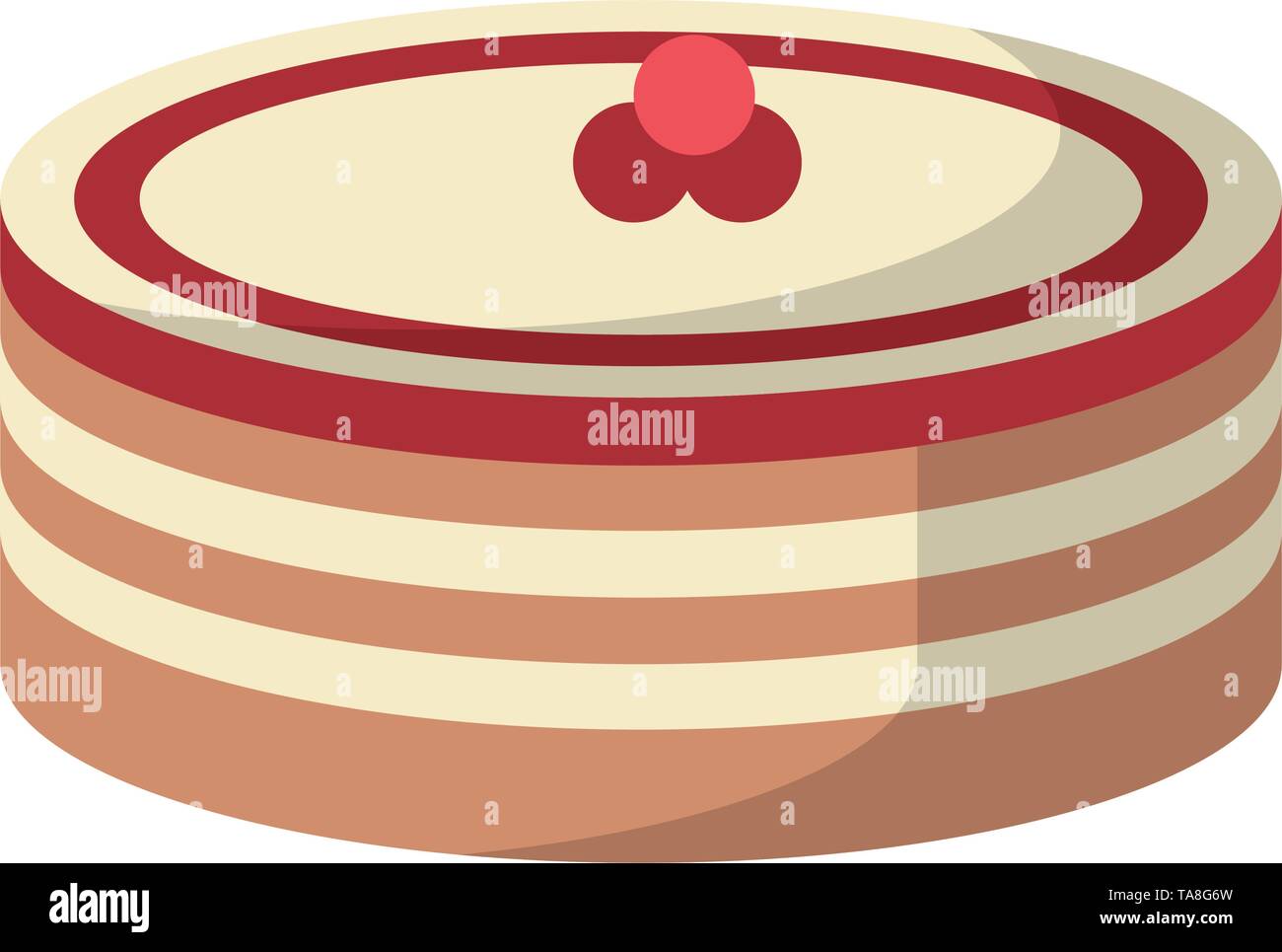 Big cake with red fruits cartoon Stock Vector Image & Art - Alamy