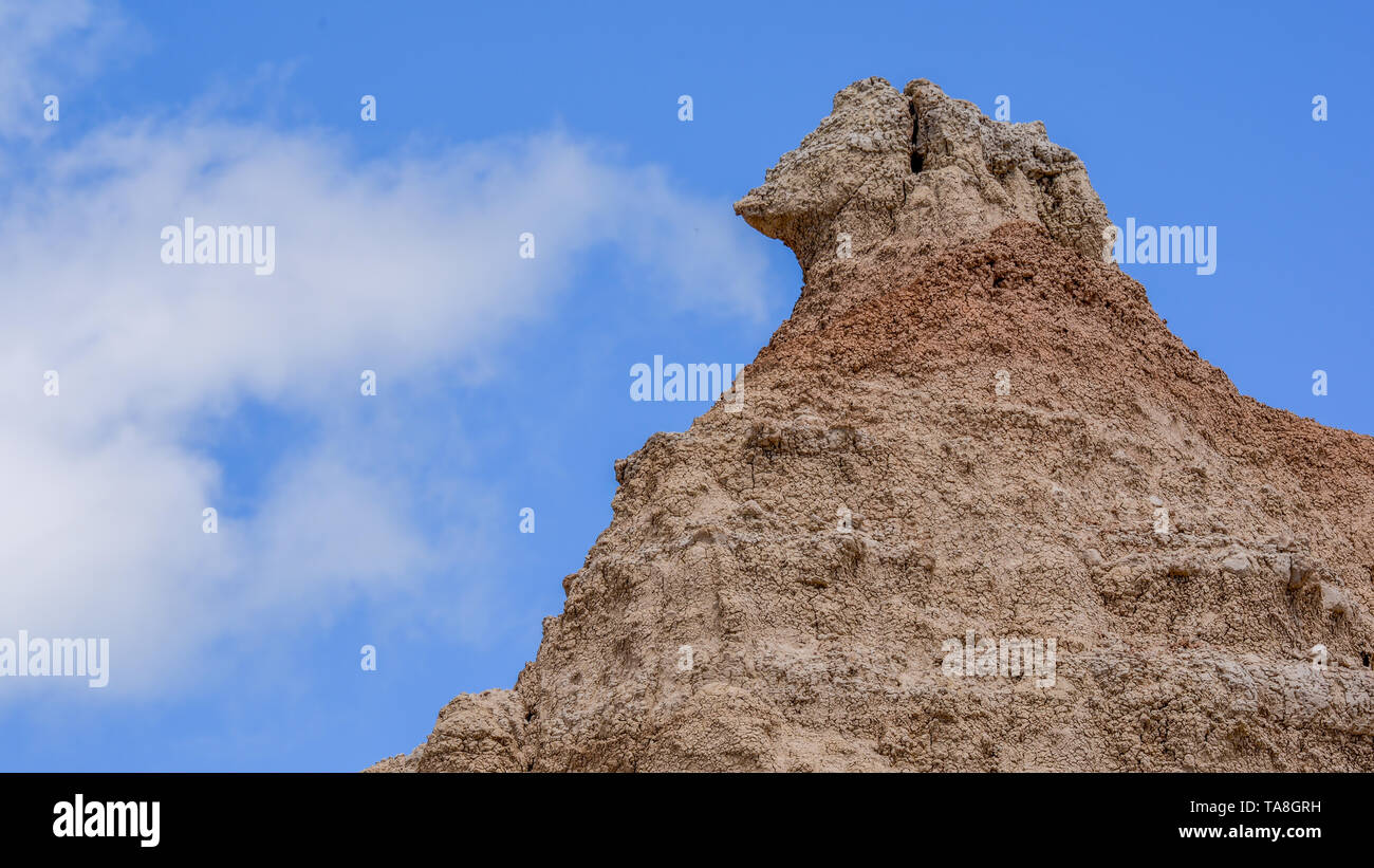Badlands National Park - Landscape of grasslands and eroded rock ...