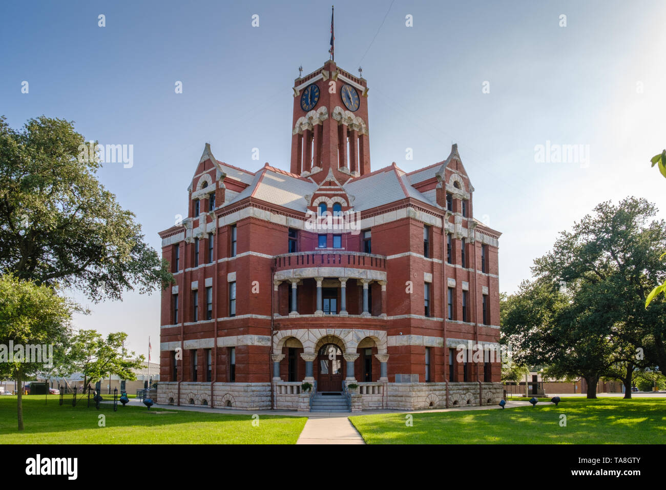 Town Square and Historic Lee County Courthouse built in 1899. Giddings ...