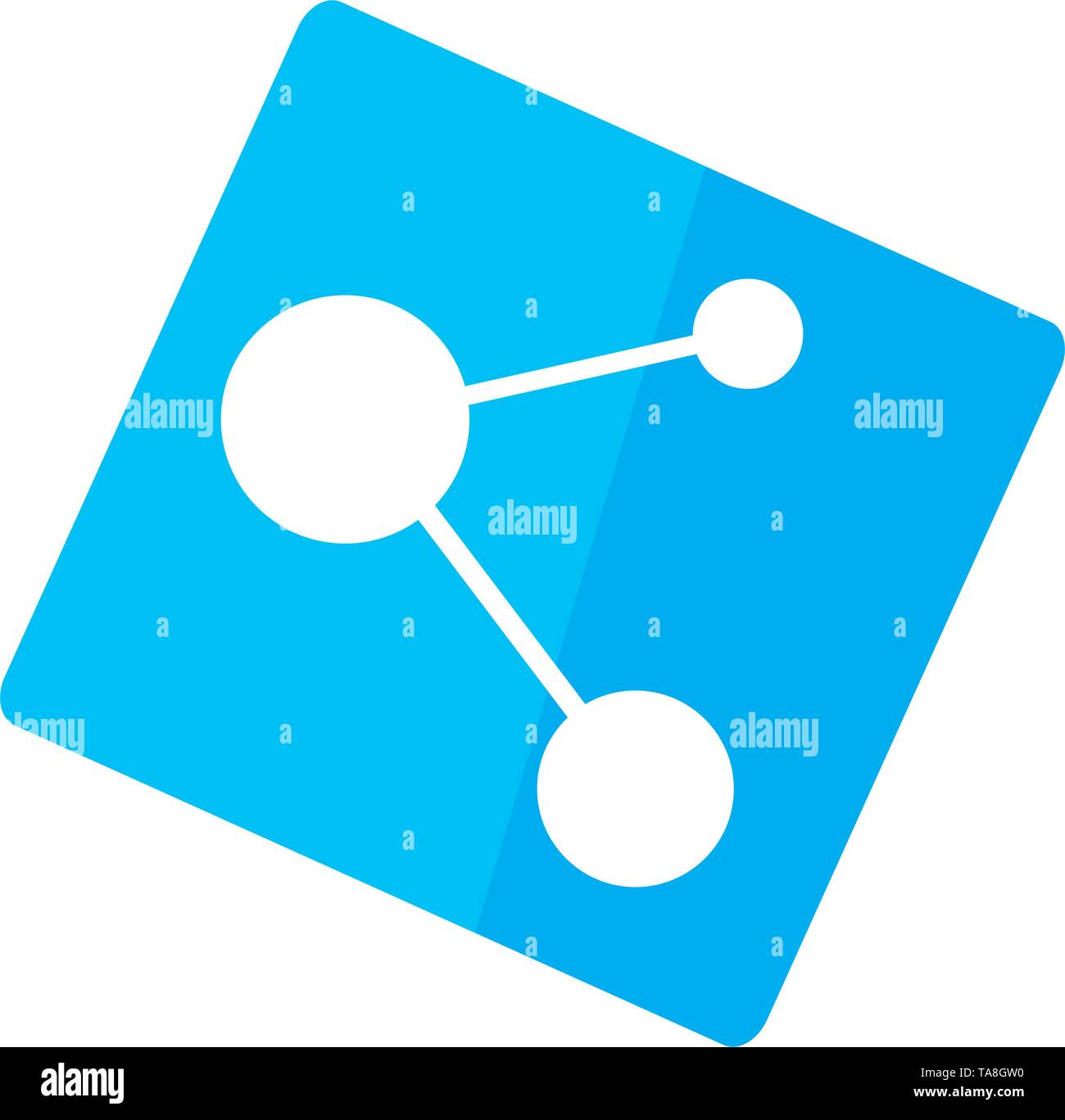 Isolated network symbol on a blue sticker Stock Vector Image & Art - Alamy