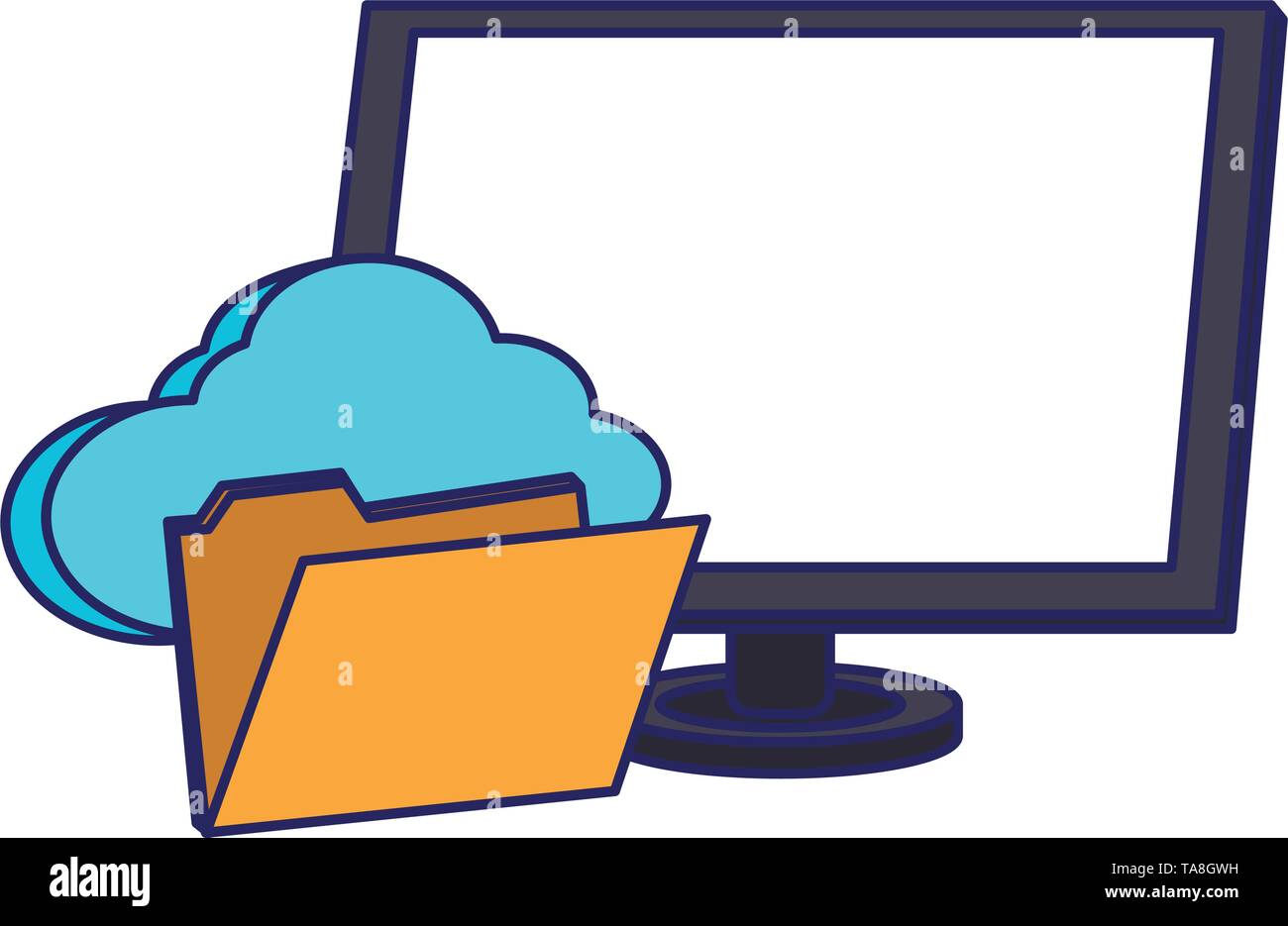 Cloud computing technology blue lines Stock Vector Image & Art - Alamy