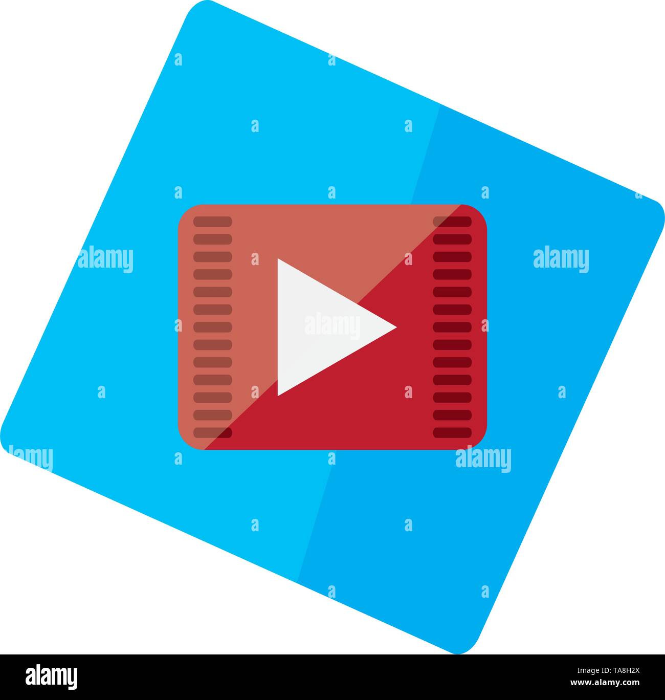 Blue video chat button Stock Vector Images - Alamy