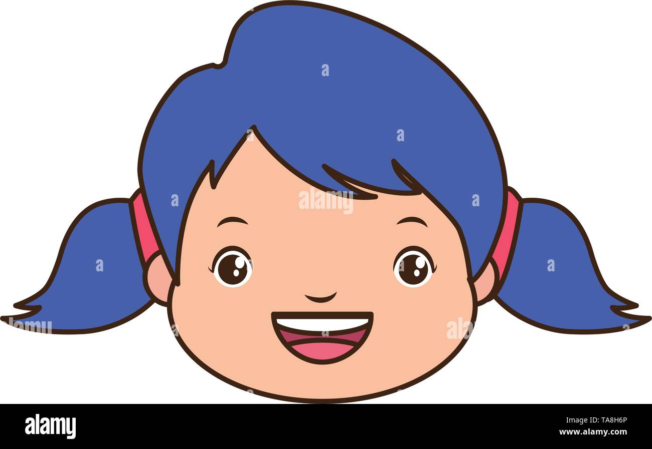 happy girl face Stock Vector Image & Art - Alamy