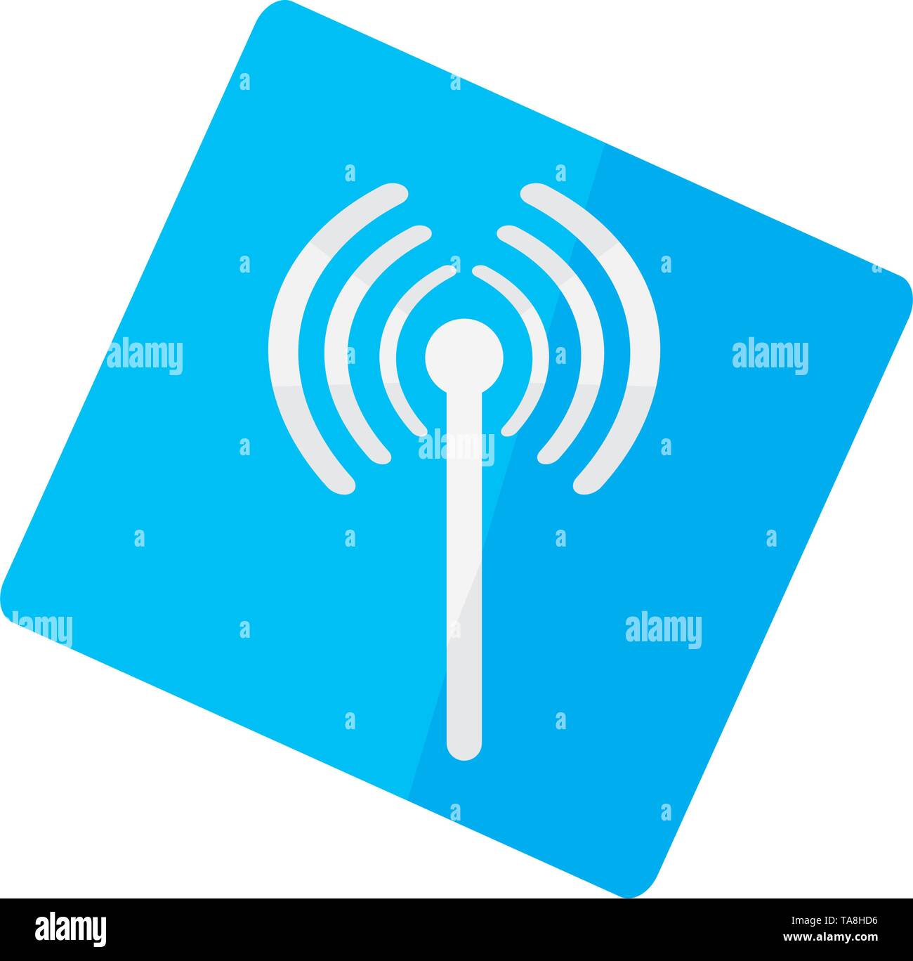 Isolated wifi symbol on a sticker Stock Vector Image & Art - Alamy