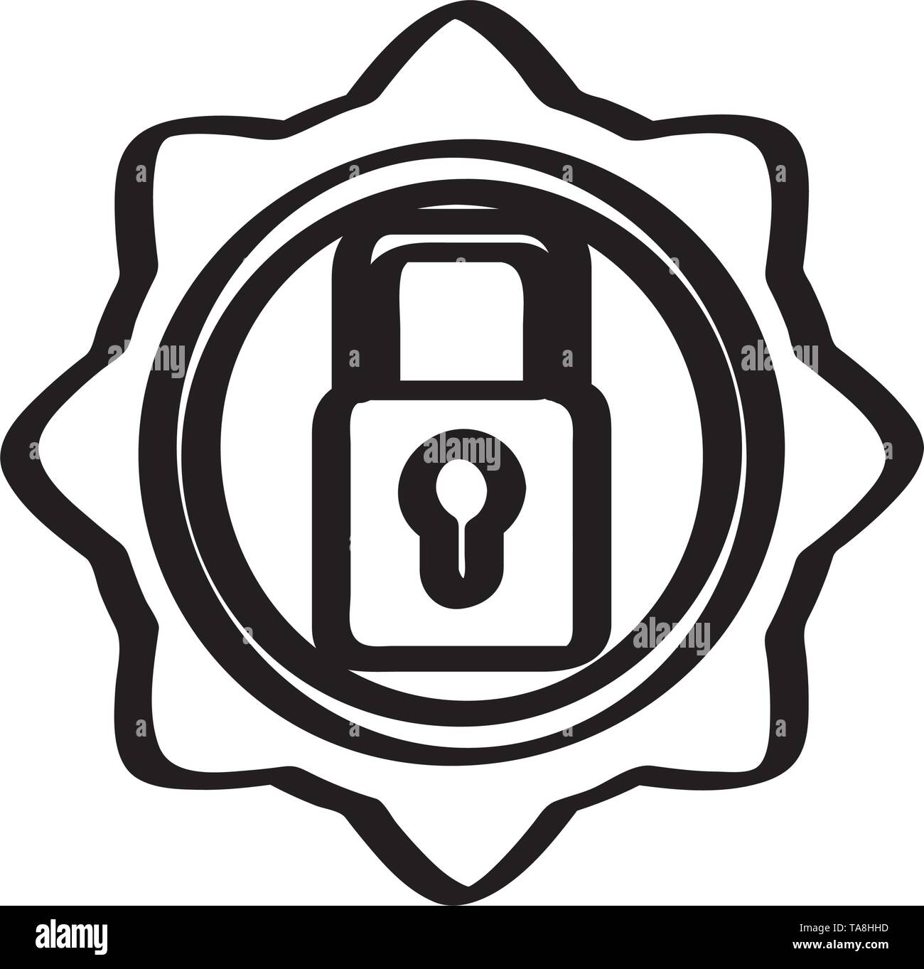 Isolated lockpad symbol icon on a white background Stock Vector Image ...