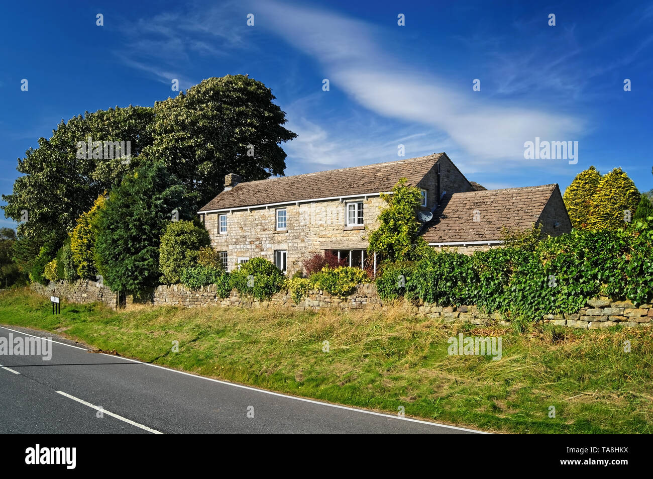 UK, South Yorkshire, Sheffield, Redmires Road, Wyming Brook Farm House ...