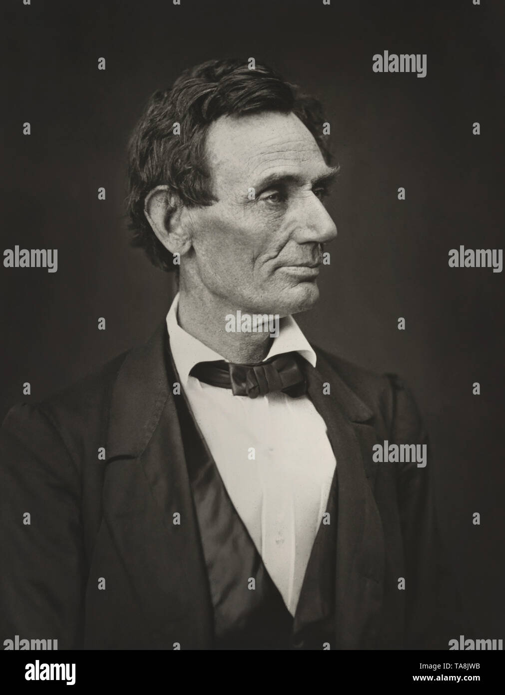 Head and Shoulders Portrait of Abraham Lincoln, Photograph by Alexander ...