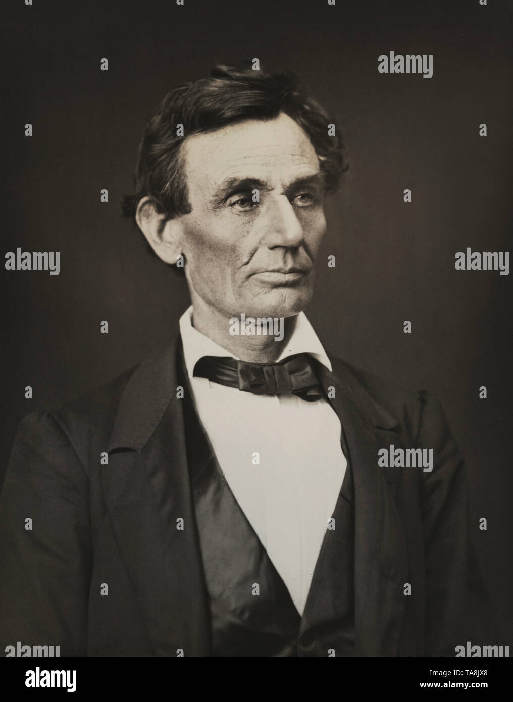 Heads and Shoulders Portrait of Abraham Lincoln, Photograph by ...