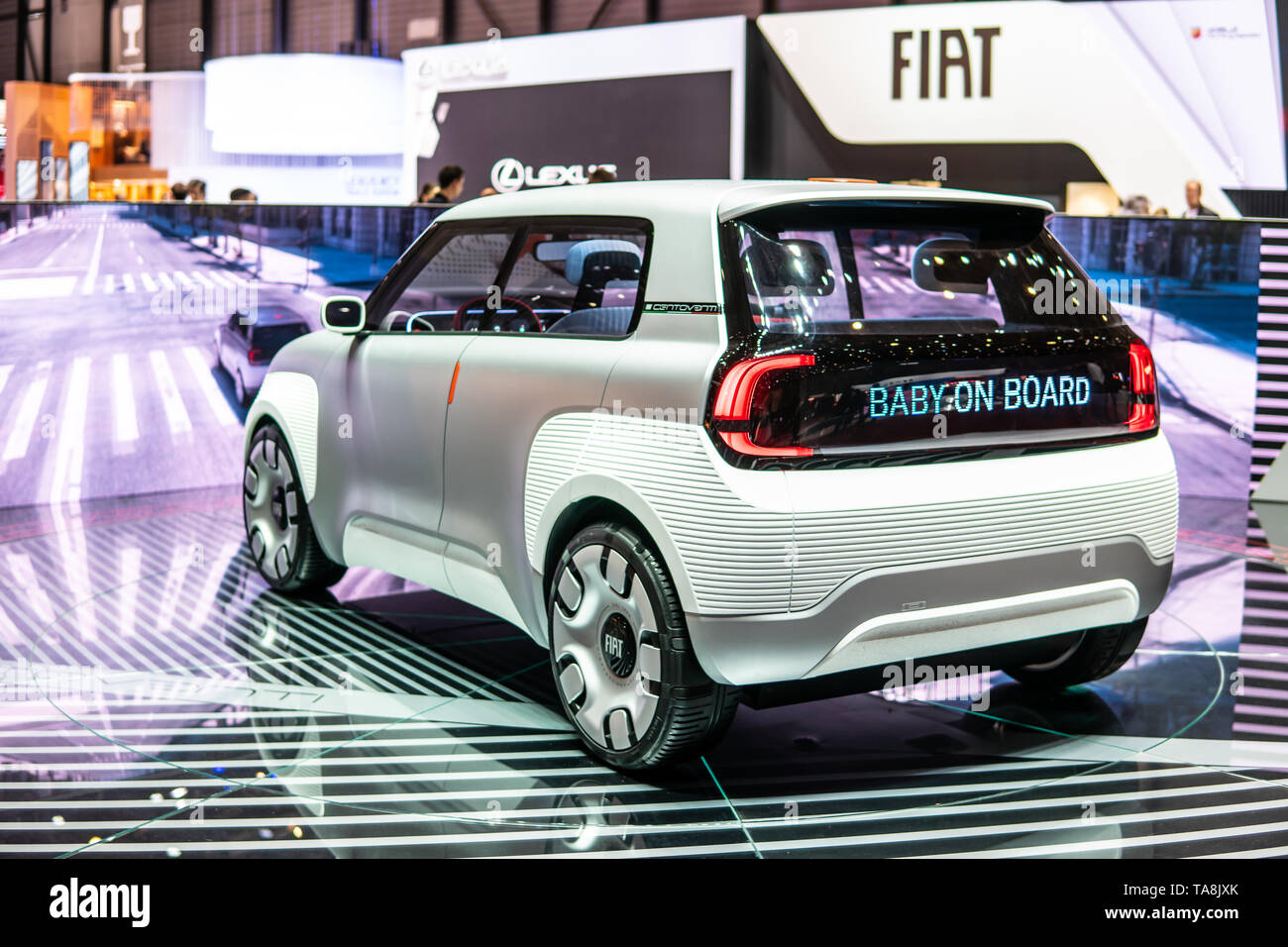 Geneva, Switzerland, March 07, 2019 prototype Fiat Centoventi concept ...
