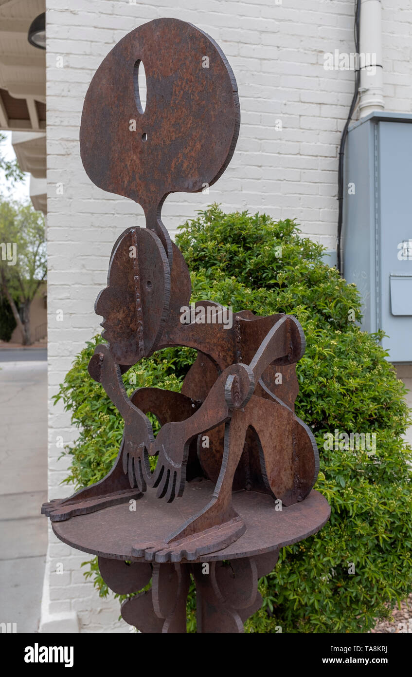 "My Point Of View" metal sculpture by O.K. Harris Stock Photo - Alamy