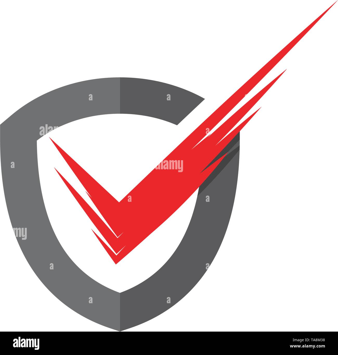 Shield checkmark vector hi-res stock photography and images - Alamy