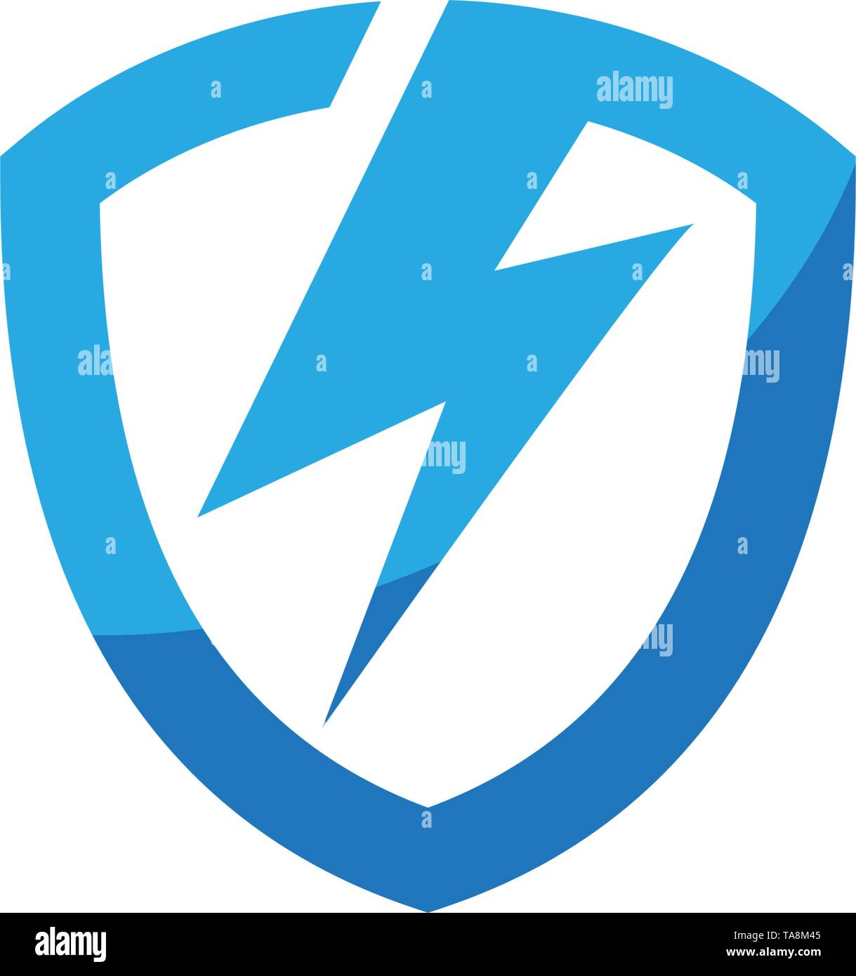 shield power lightning vector illustration design Stock Vector Image ...