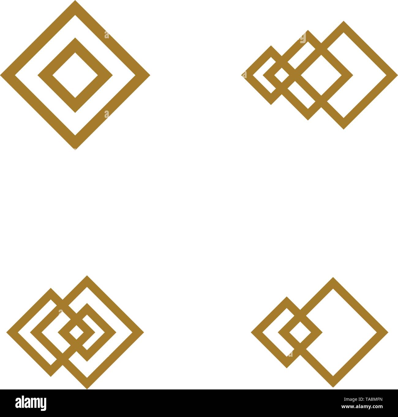 square icon vector illustration design template Stock Vector Image ...