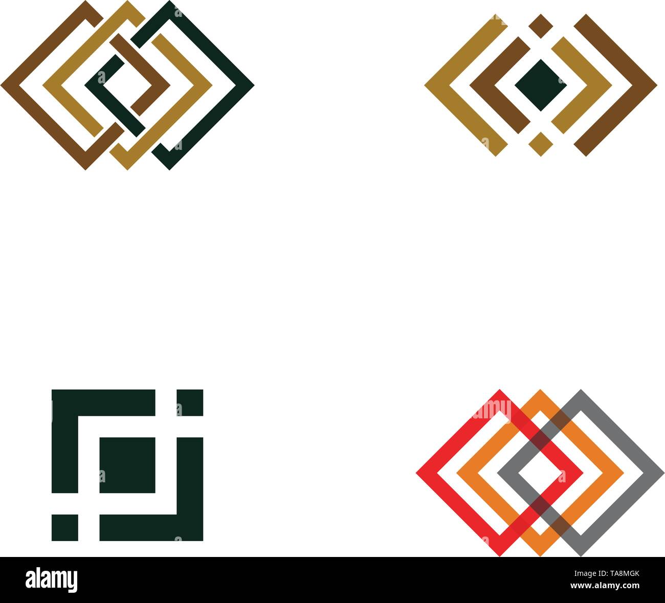 square icon vector illustration design template Stock Vector Image ...