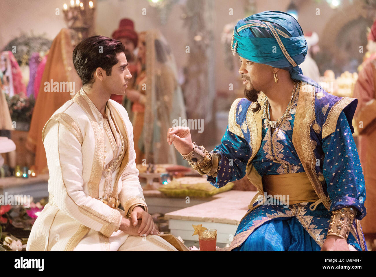 ALADDIN, from left: Mena Massoud as Aladdin, Will Smith as the Genie, 2019. ph: Daniel Smith ...