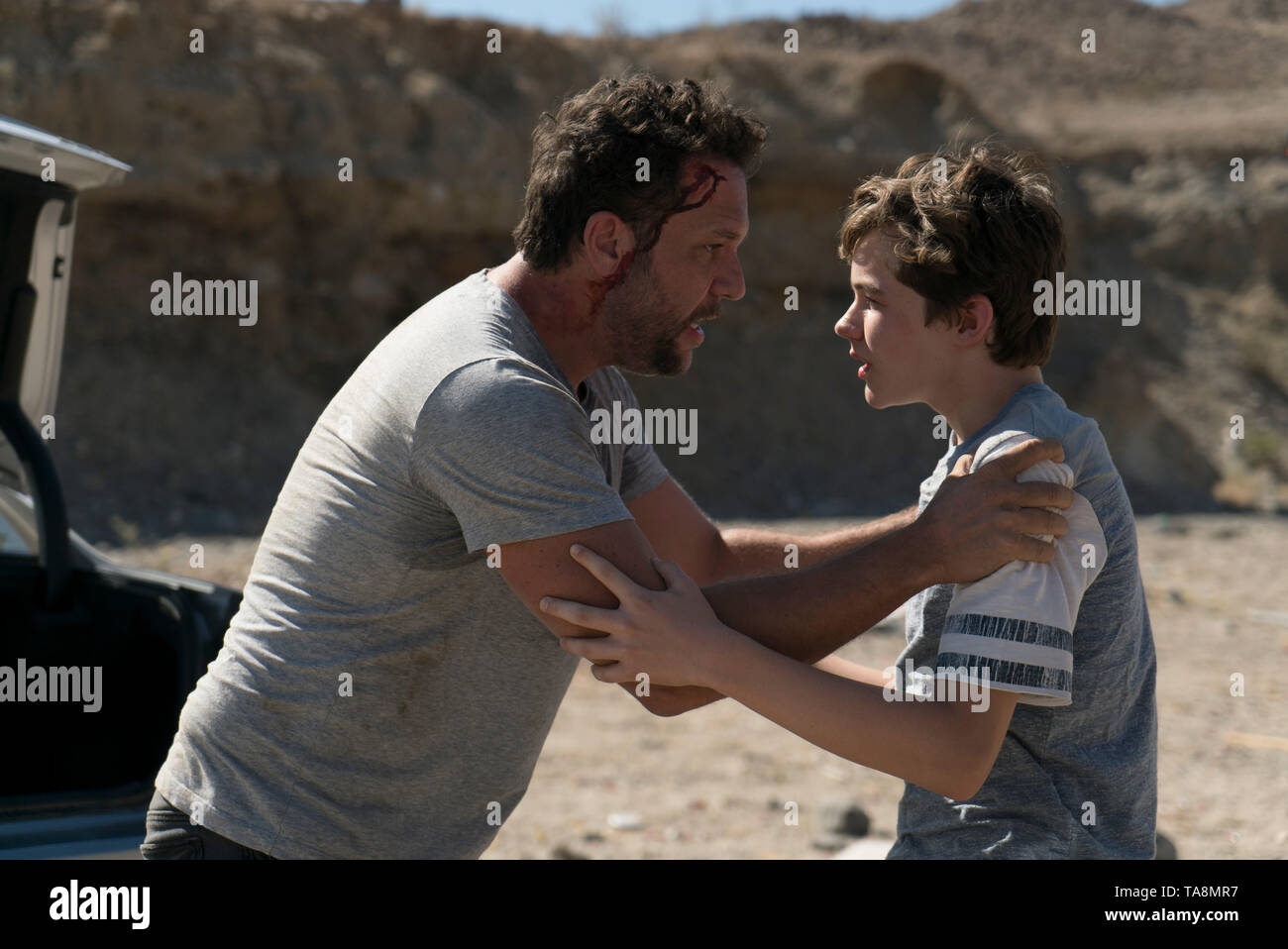 AMERICAN EXIT, from left: Dane Cook, Levi Miller, 2019. ph: Michael ...
