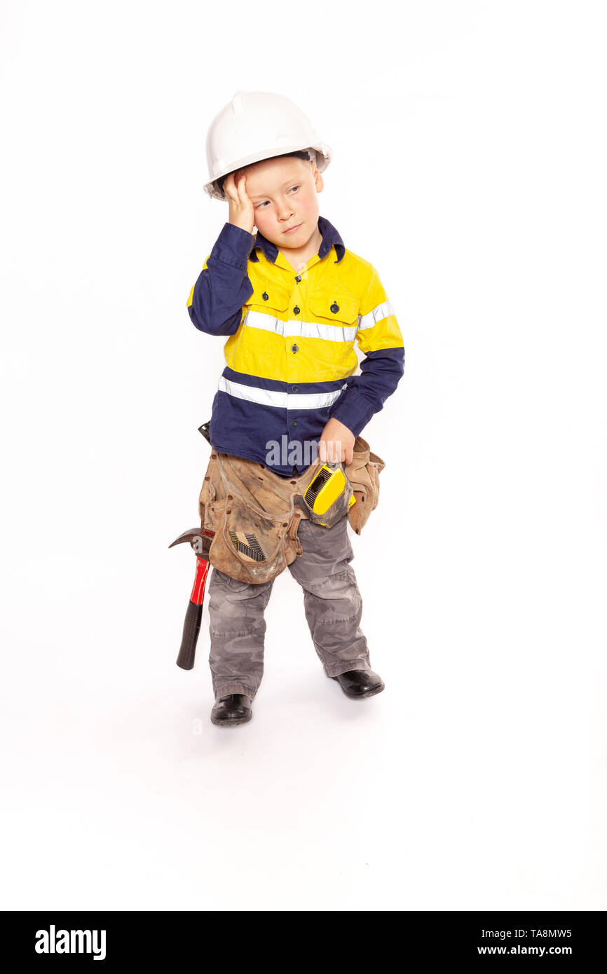 Child scratching head Cut Out Stock Images & Pictures - Alamy