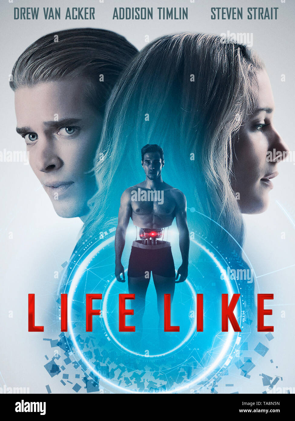 LIFE LIKE, poster, large heads, from left: Drew Van Acker, Addison ...