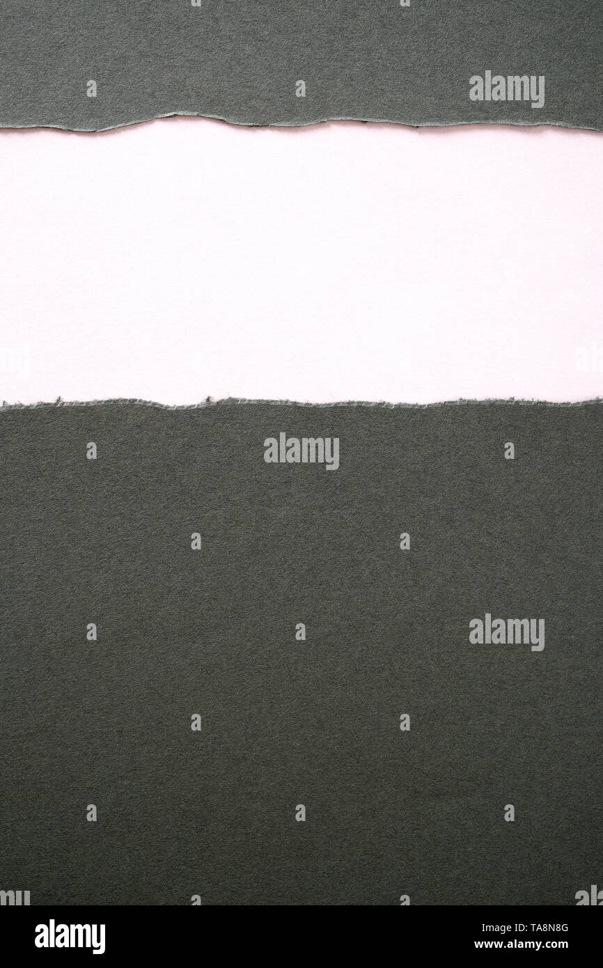 Gray paper torn ripped strip white background vertical Stock Photo - Alamy