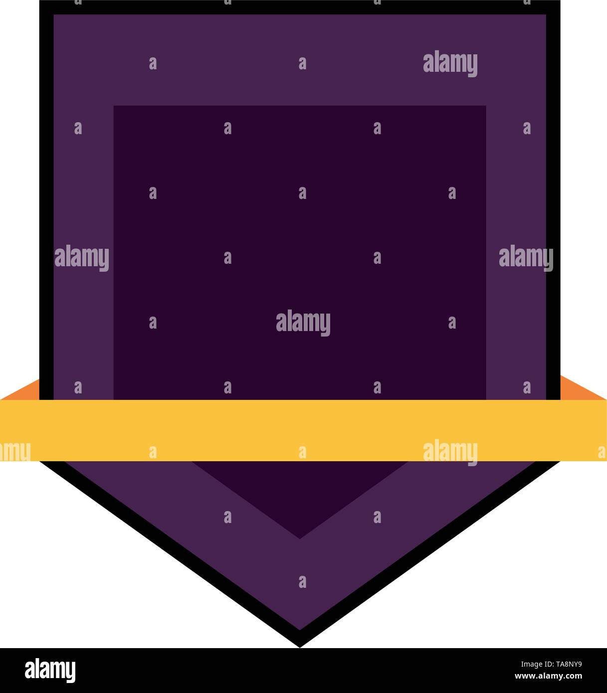 shield ribbon banner emblem template vector illustration design Stock ...