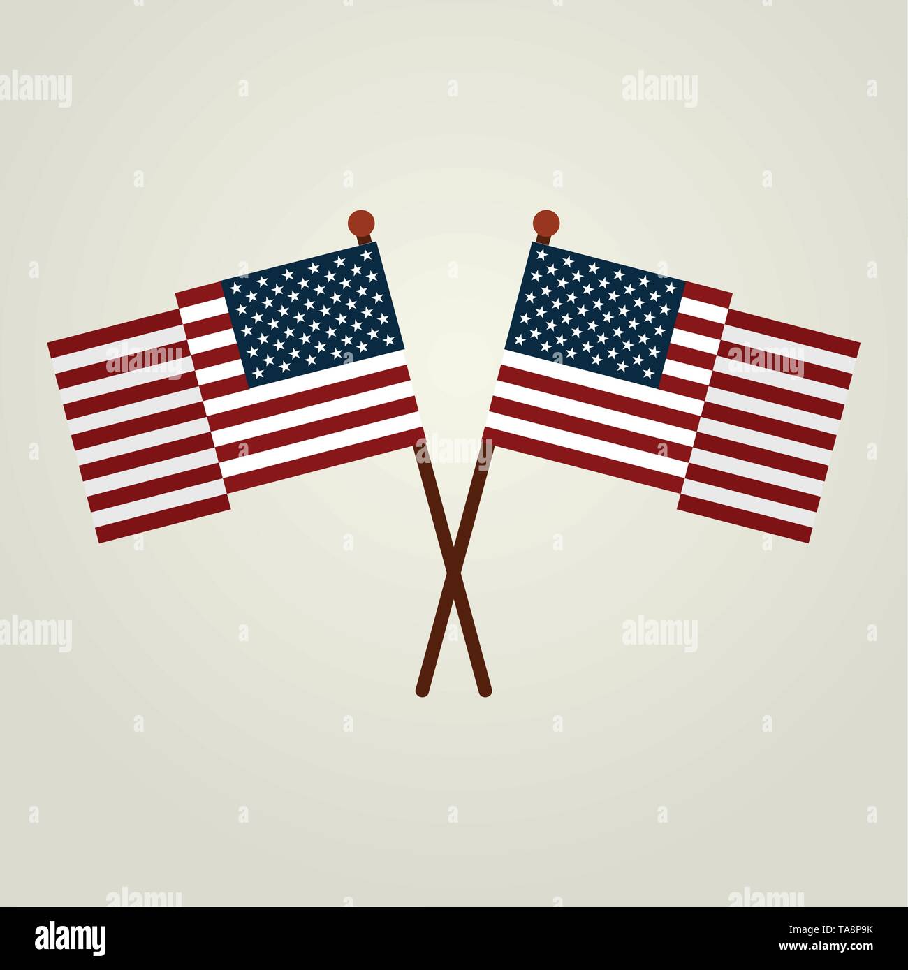 two usa flags vector symbol illustration Stock Vector Image & Art - Alamy