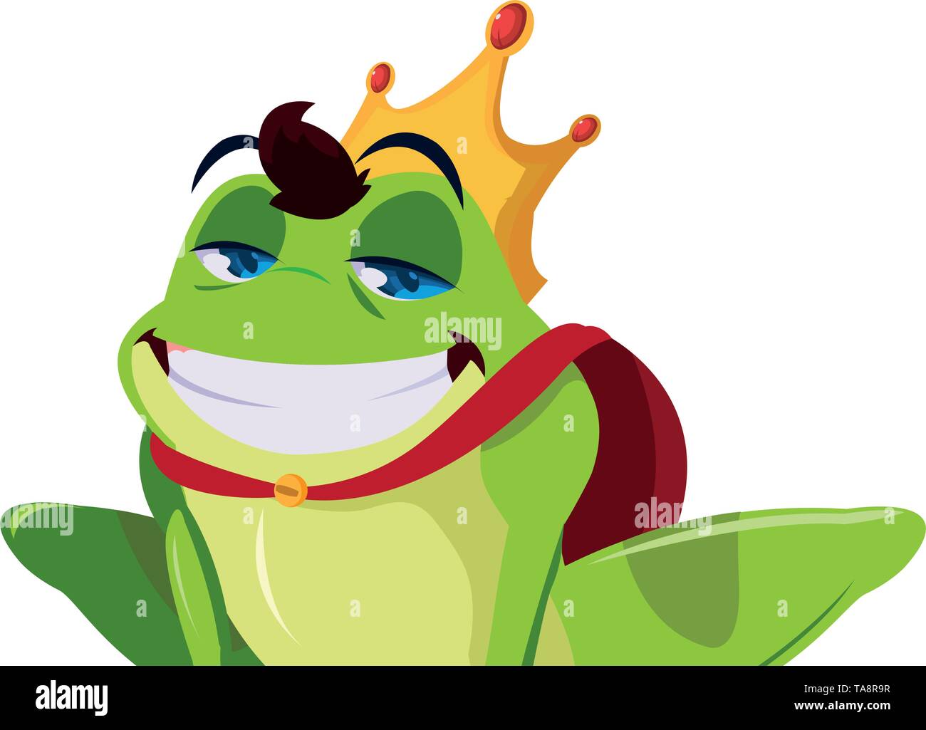 toad prince fairytale character vector illustration design Stock Vector ...