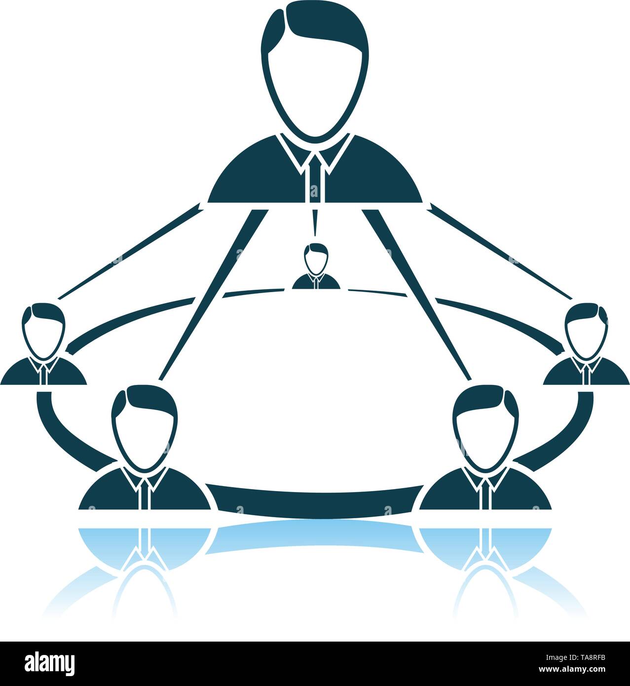 Business Team Icon. Shadow Reflection Design. Vector Illustration Stock ...