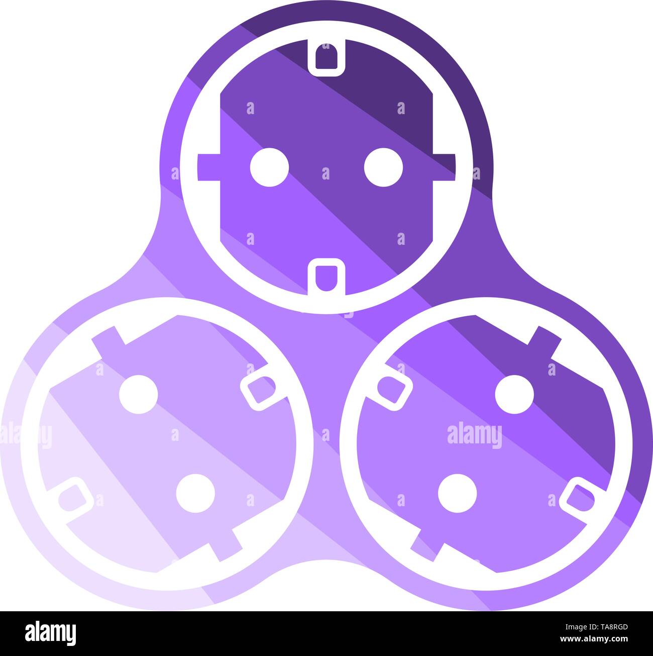 AC Splitter Icon. Flat Color Ladder Design. Vector Illustration Stock ...