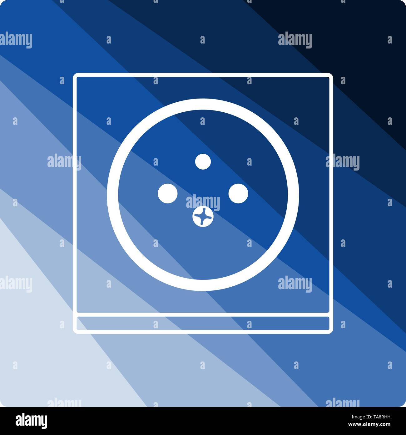 France Electrical Socket Icon. Flat Color Ladder Design. Vector ...