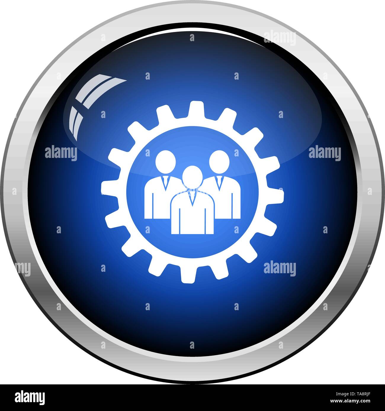 Teamwork Icon. Glossy Button Design. Vector Illustration Stock Vector ...