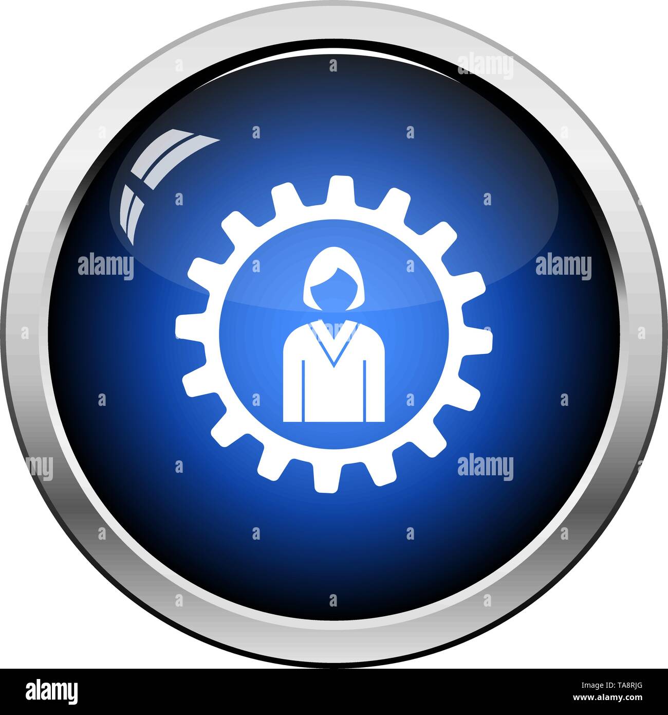 Teamwork Icon. Glossy Button Design. Vector Illustration Stock Vector ...