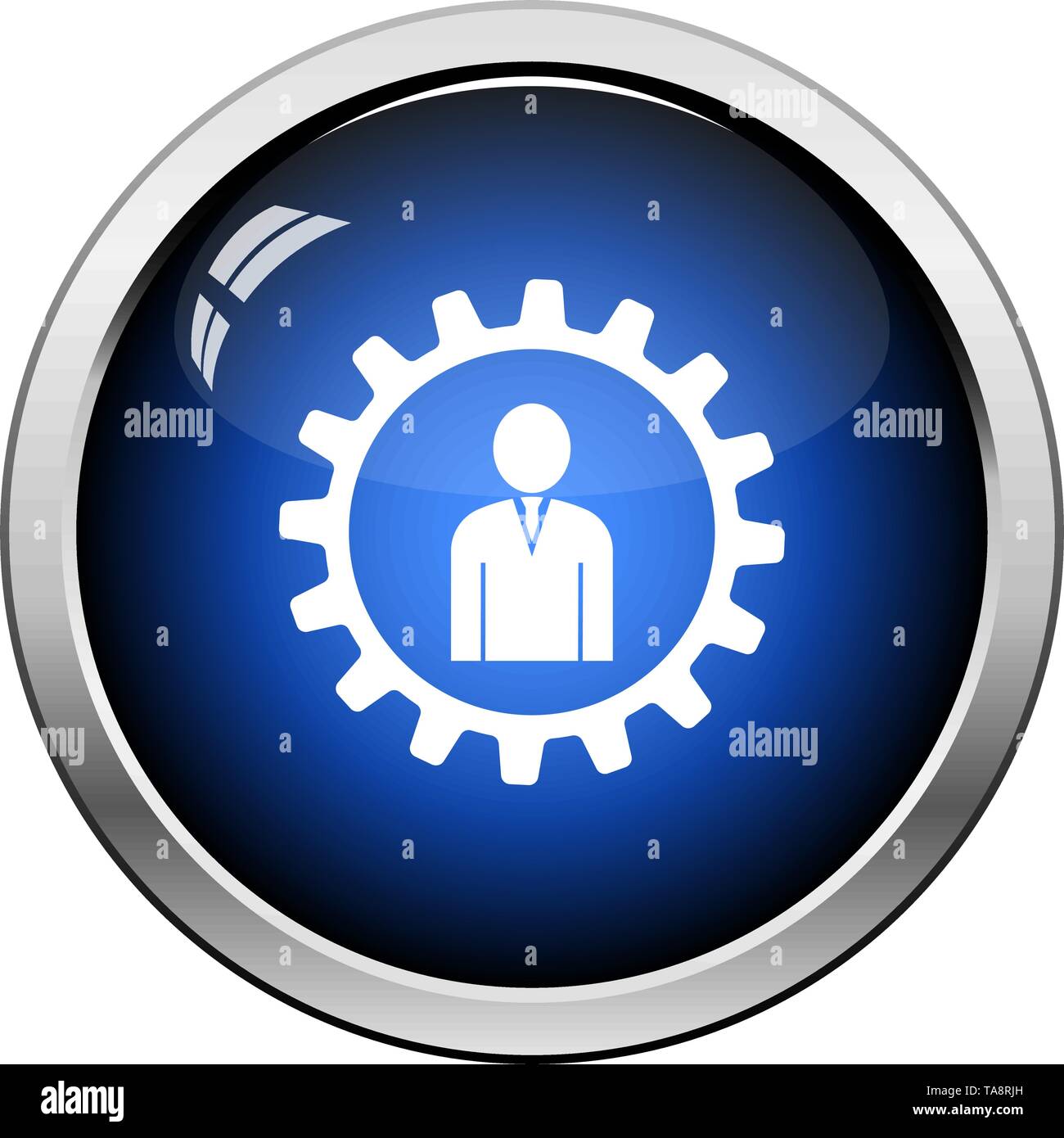 Teamwork Icon. Glossy Button Design. Vector Illustration Stock Vector ...