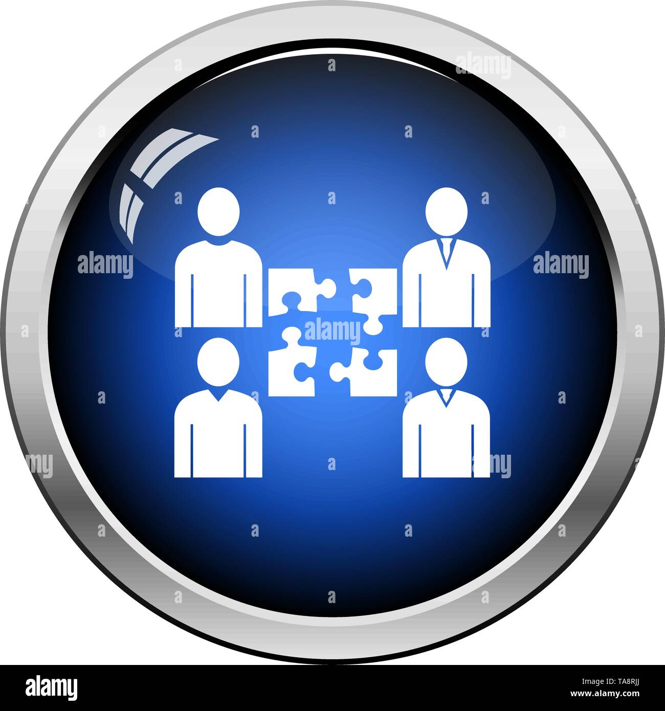 Corporate Team Icon. Glossy Button Design. Vector Illustration Stock ...