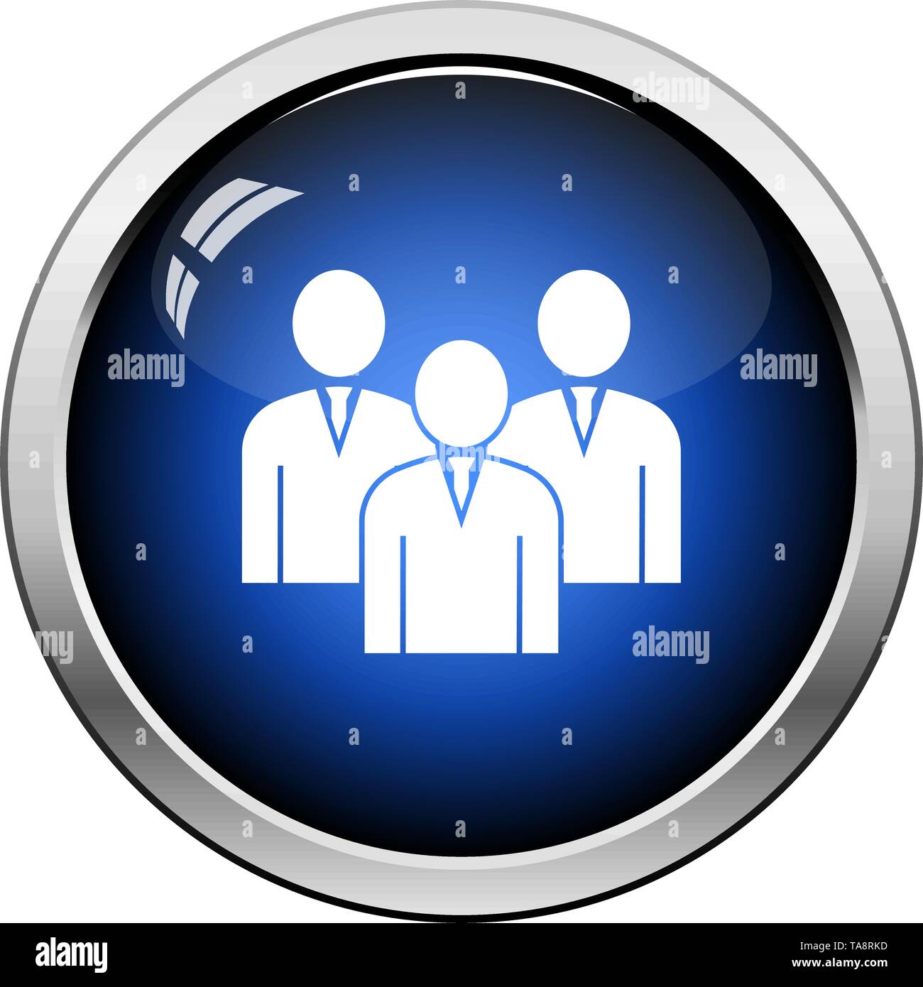 Corporate Team Icon. Glossy Button Design. Vector Illustration Stock ...