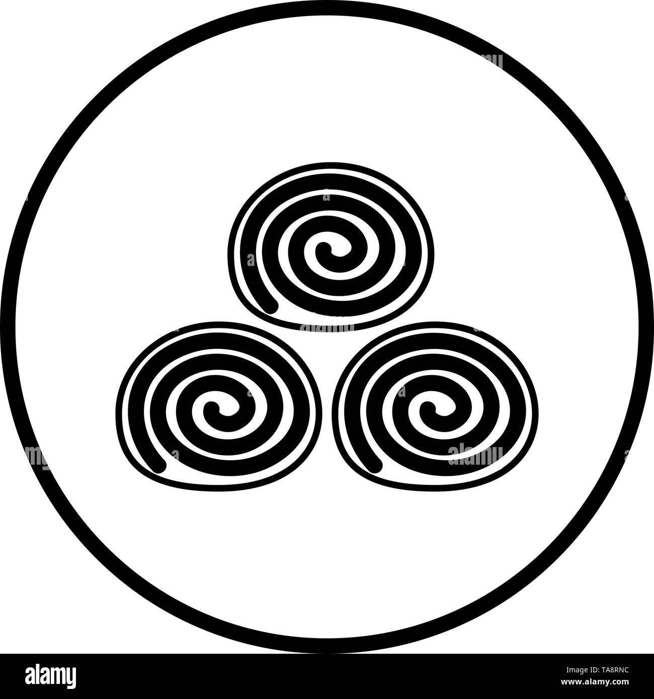 Towel Rolls Icon. Thin Circle Stencil Design. Vector Illustration Stock ... Towel Rolls Icon. Thin Circle Stencil Design. Vector Illustration Stock ...