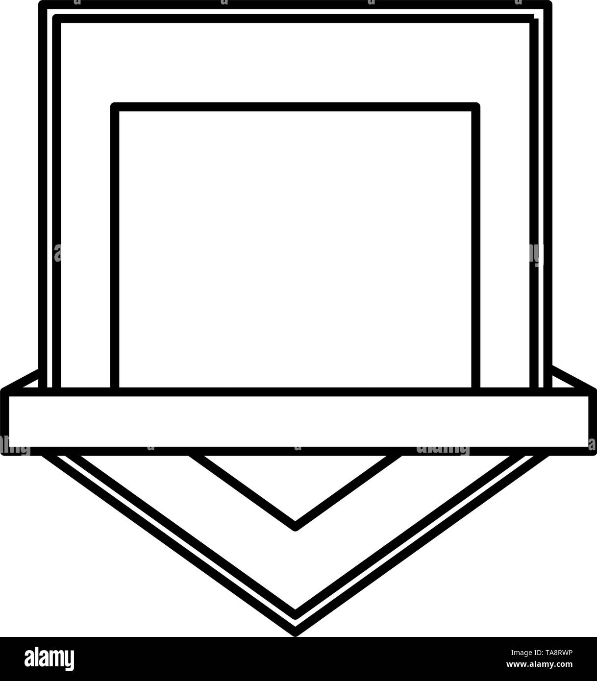 shield ribbon banner emblem template vector illustration design Stock ...